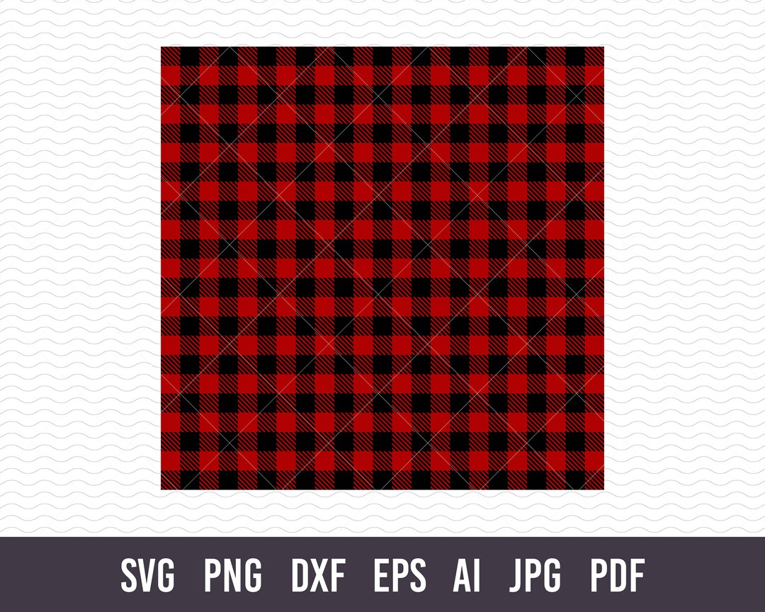 Red Buffalo Plaid Svg. Gingham Plaid Svg. Red Plaid Fabric Svg ...