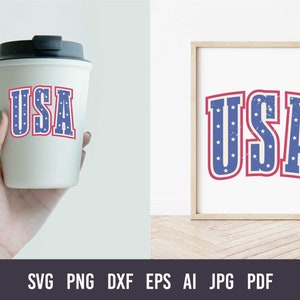 Retro USA Flag Svg. 4th of July Svg. America Svg. Patriotic - Etsy