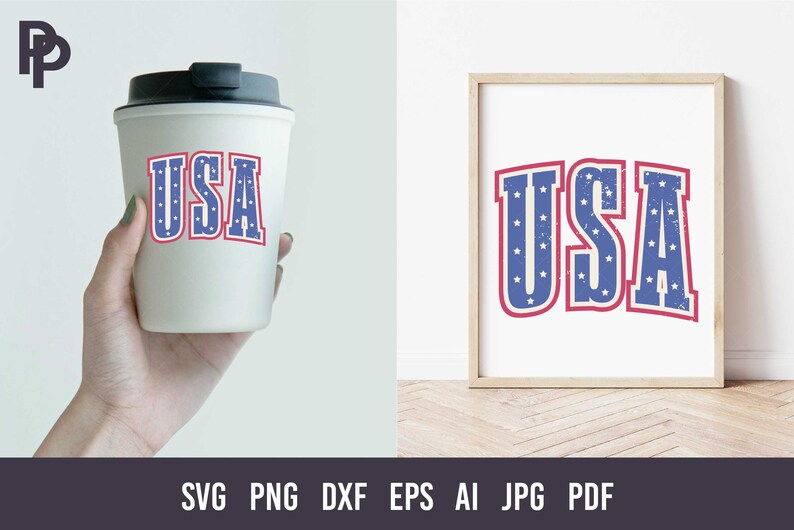 Retro USA Flag Svg. 4th of July Svg. America Svg. Patriotic - Etsy
