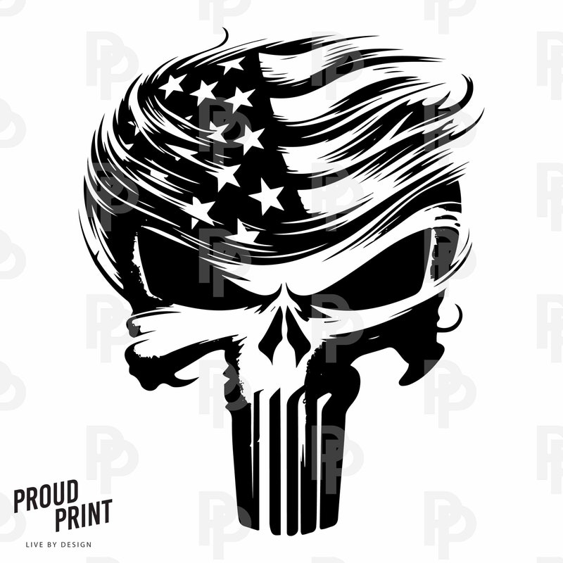 Trump Skull Flag Svg - Etsy