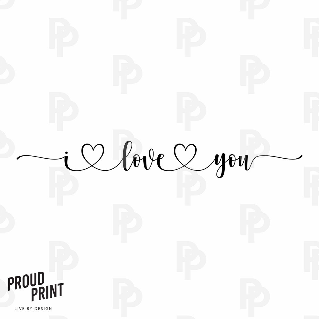 I Love You SVG. Love Script With Heart Svg. Wedding Svg. Valentine Svg ...