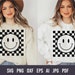 Smiley Face Svg. Checkered Smiley Face Svg. Emoji Face Svg. Happy Face ...