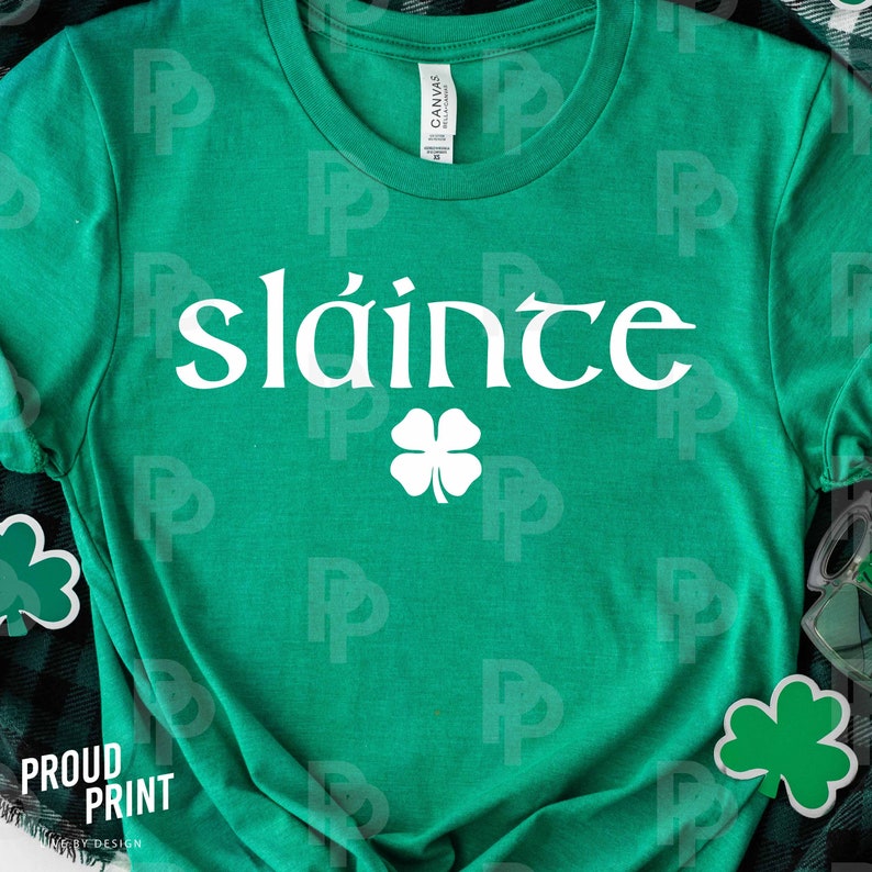 Slainte Svg. Clover Svg. St Patricks Day Svg. Shamrock Svg. Leaf Clover ...