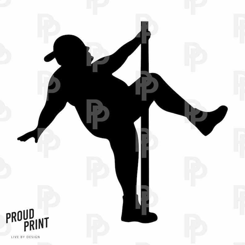 Fat Man Dance Silhouette. Fat Man Svg. Chubby Man Svg. Dad Bod Svg. Husband Svg. Fat Guy Pole ...