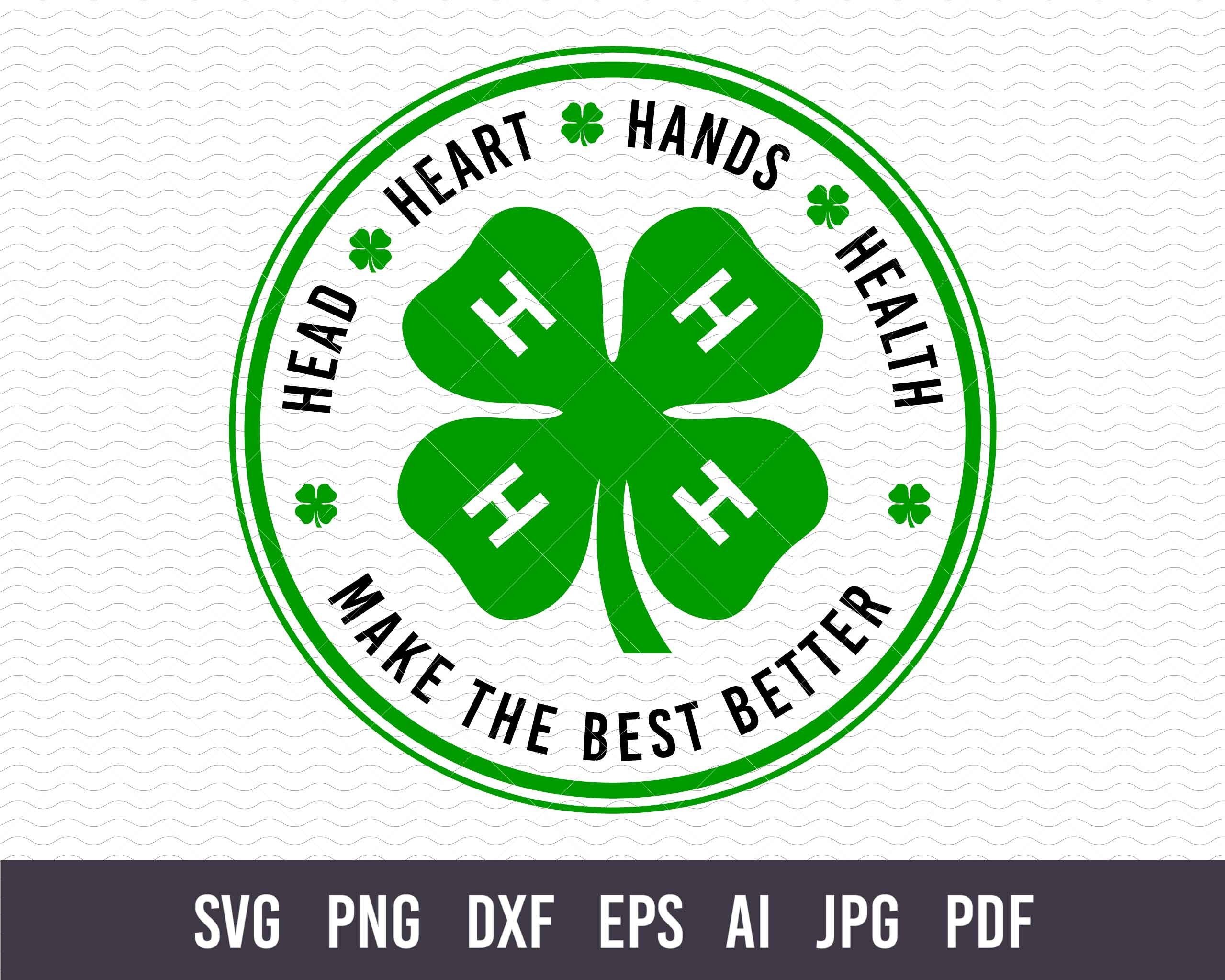 4H Clover Svg. 4-H Clover Svg. Leaf Clover Svg. Green Four - Etsy