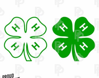 4H SVG. 4H Clover Svg. 4H Png. 4-H Clover Svg. Leaf Clover Svg. Green ...