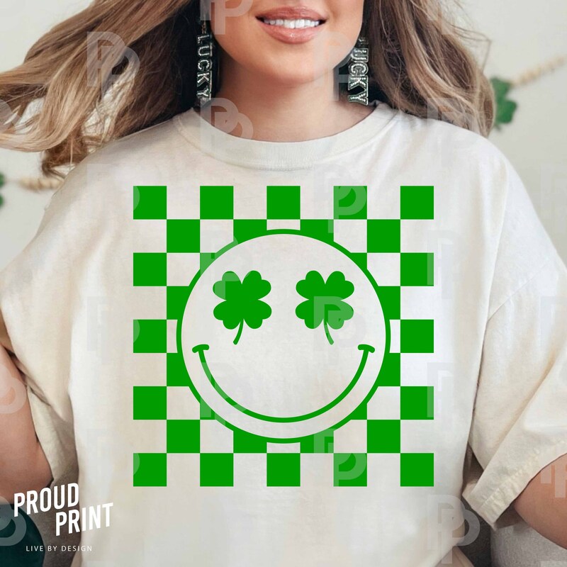 Shamrock Smiley Face - Etsy