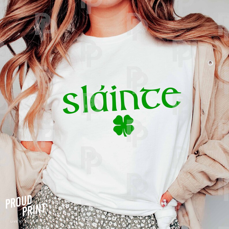 Slainte Svg. Clover Svg. St Patricks Day Svg. Shamrock Svg. Leaf Clover ...
