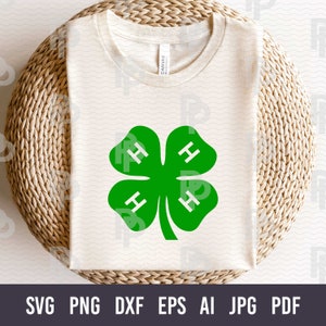 4H Clover Svg. 4-H Clover Svg. Leaf Clover Svg. Green Four Clover Svg ...