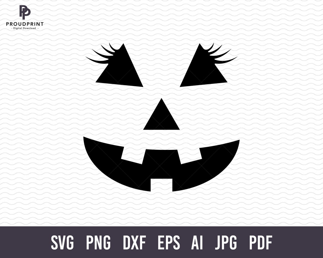 Pumpkin Face Svg. Halloween Smilling Face Svg. Jack O Lantern Pumpkin ...