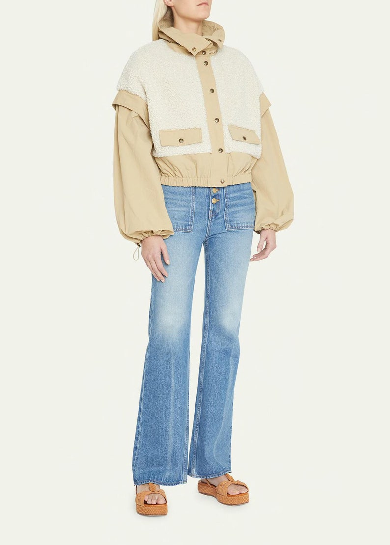 NWOT Ulla Johnson Aidan Jacket Blue Fleece Nylon Jacket Size M - Etsy