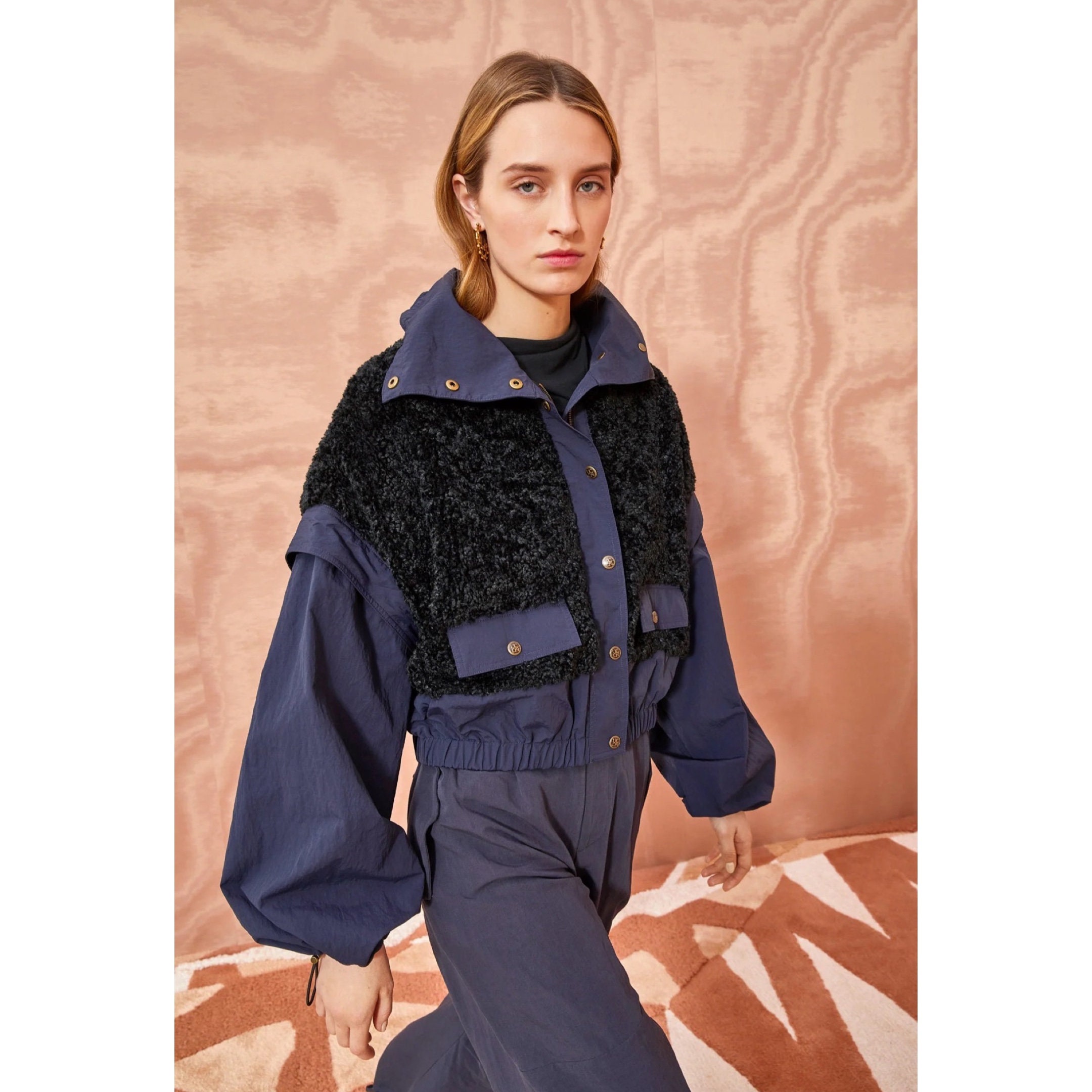 NWOT Ulla Johnson Aidan Jacket Blue Fleece Nylon Jacket - Etsy