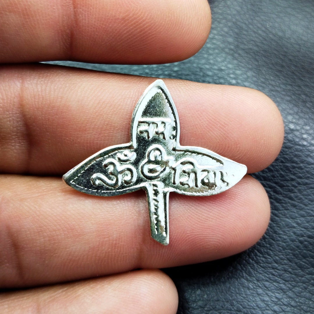 Om Namah Shivay Silver Lord Shiva Bel Patra Handmade Belva - Etsy