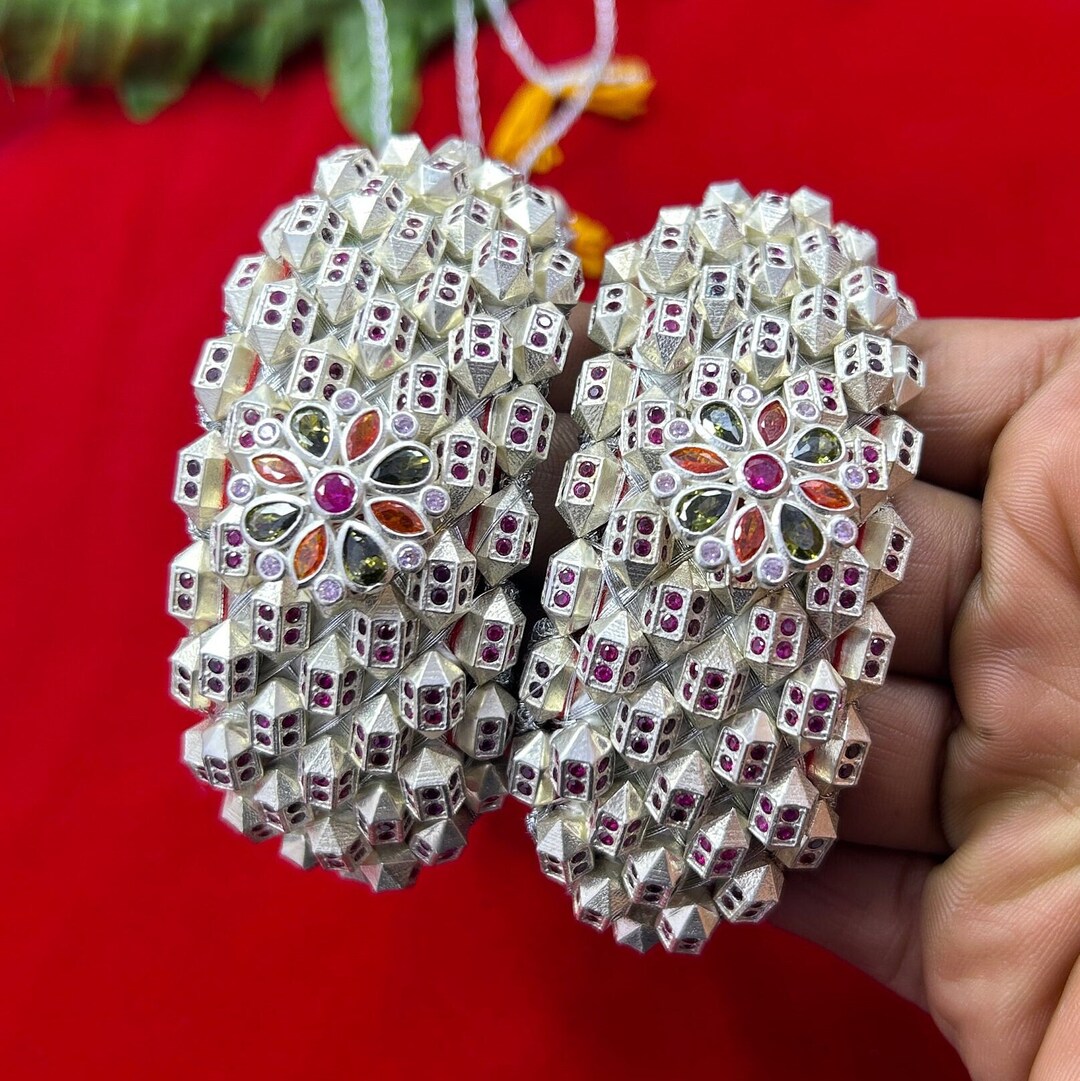 Pure 925 Fine Silver Puchi cuff Bracelet Indian Women Jewelry ...