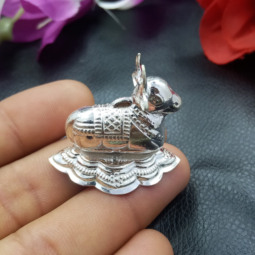925 Silver Hindu Religious Lord Shiva Vahan Nandi Maharaj, Shiv Nandi ...