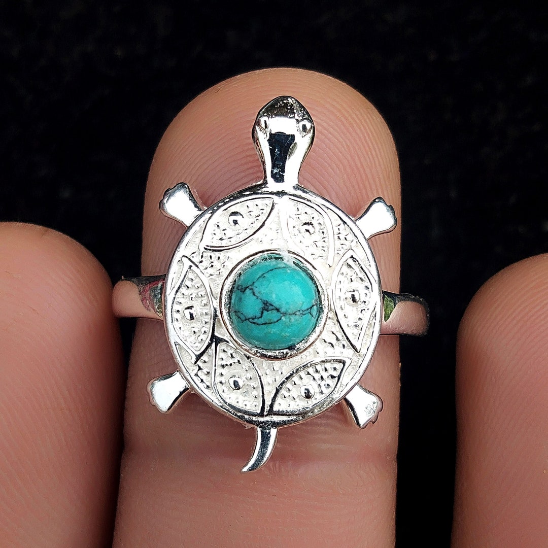 925 Sterling Silver Tortoise Ring Sea Tortoise Ring - Etsy