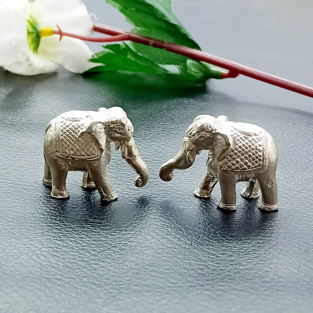 Silver Elephant Statue, Solid Silver Elephant Figurines, Real Silver ...
