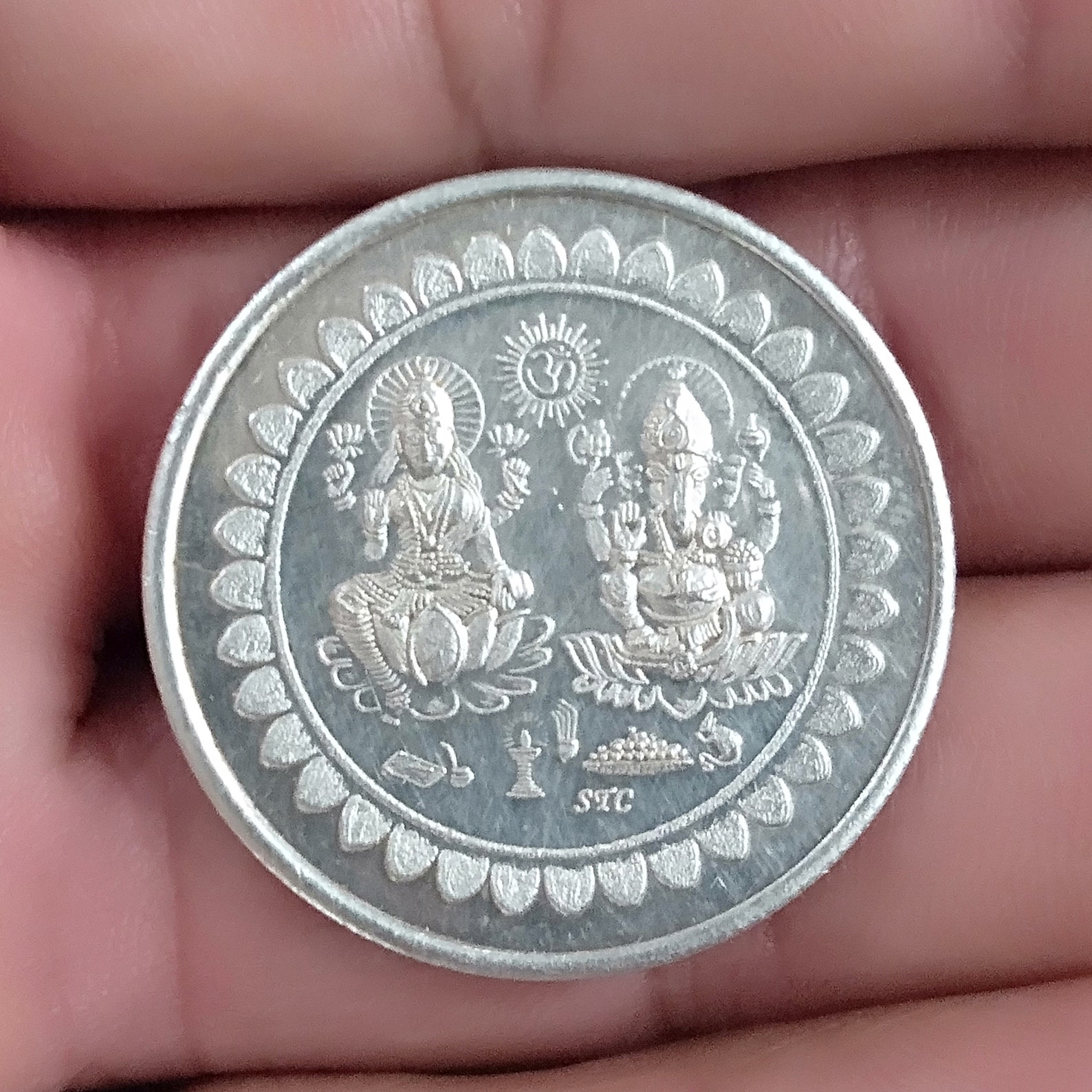 100grams Pure Silver Coin 99.90 God Print Silver Coin Laxmi - Etsy