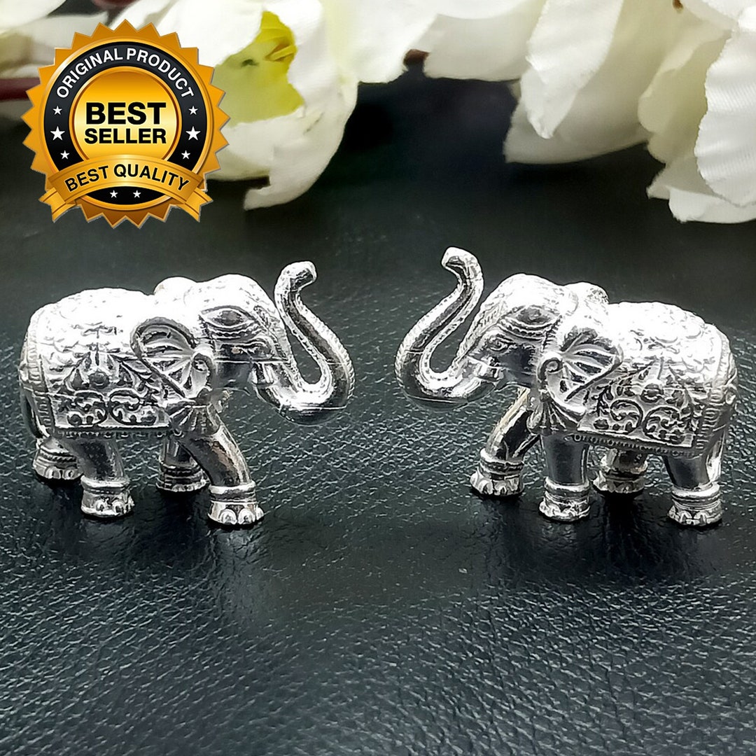 Pure Silver Elephant Statue, Elephant Article, Silver Elephant, Silver ...