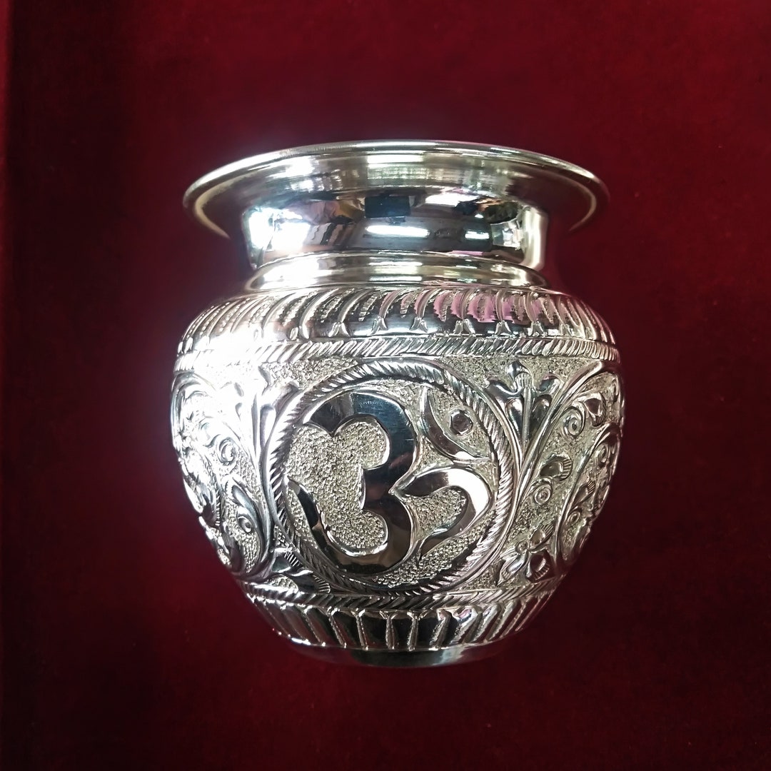 Silver Kalash Lota Indian Traditional Kalash Om Sathya Design Kalash ...