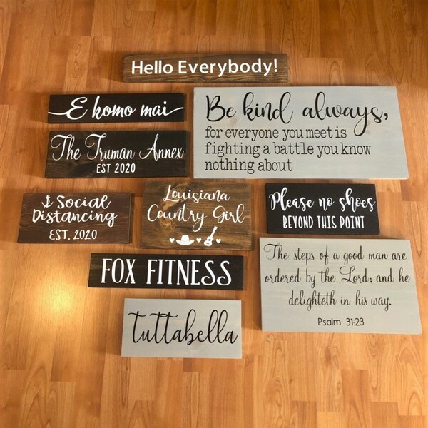 Natural Wood Sign - Etsy