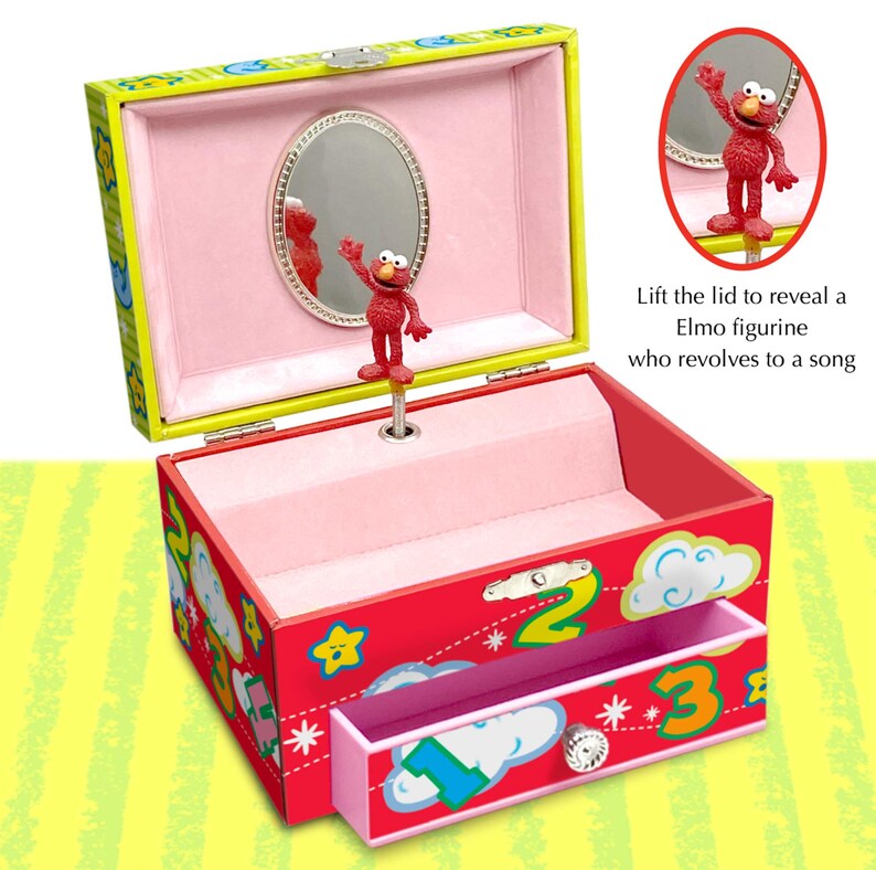 Sesame Street Music Box, Elmo Music Box, Vintage Music Box, Music ...