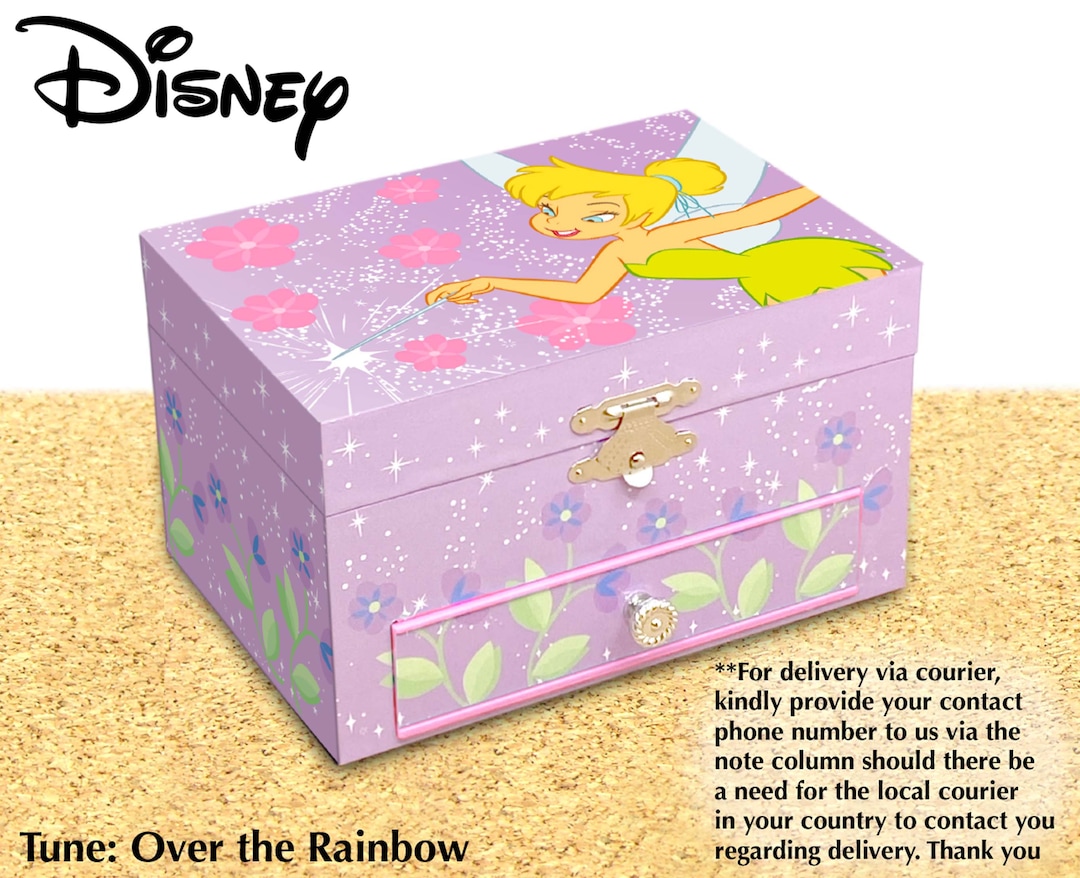 Tinkerbell Music Box, Disney Tinkerbell Music Box, Vintage Music Box ...