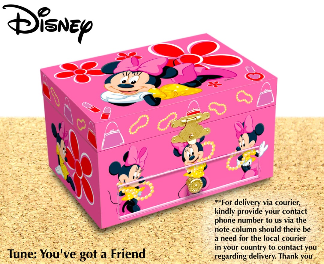 Musical Jewelry Box Disney Minnie, Vintage Musical Jewelry Box, Musical ...