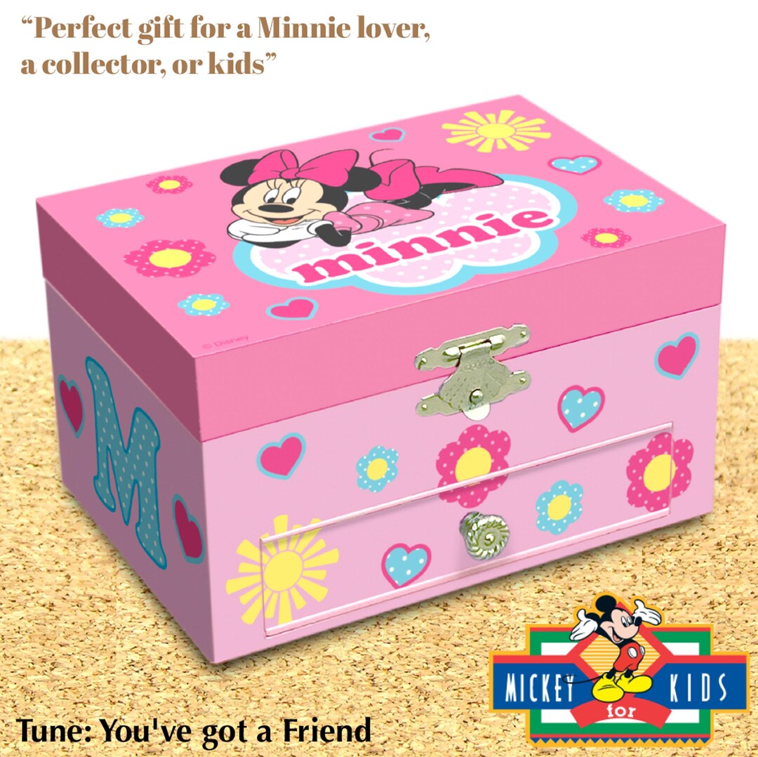 Minnie Mouse Music Box, Disney Minnie Music Box, Vintage Music Box ...