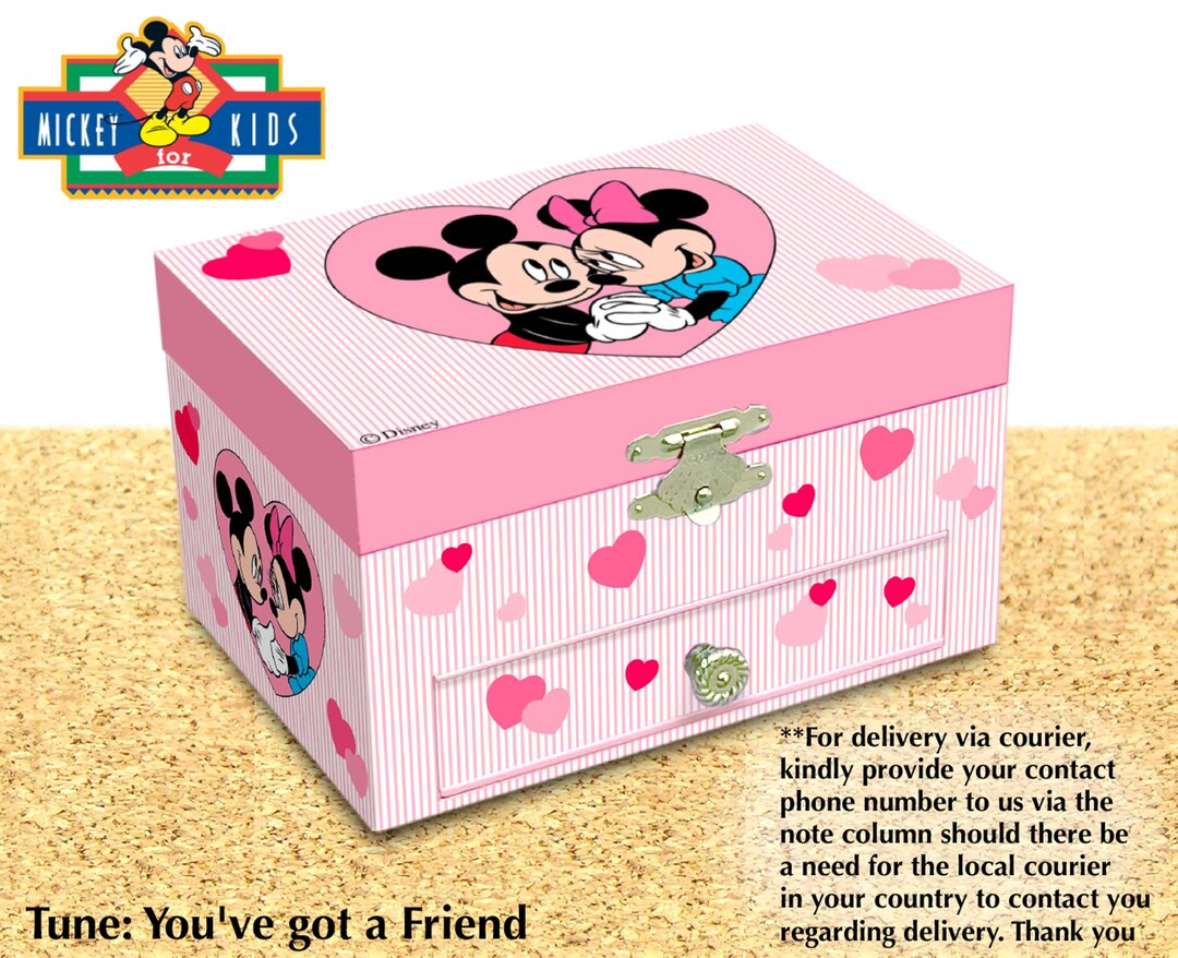 Minnie Mouse Music Box, Disney Minnie Music Box, Vintage Music Box ...