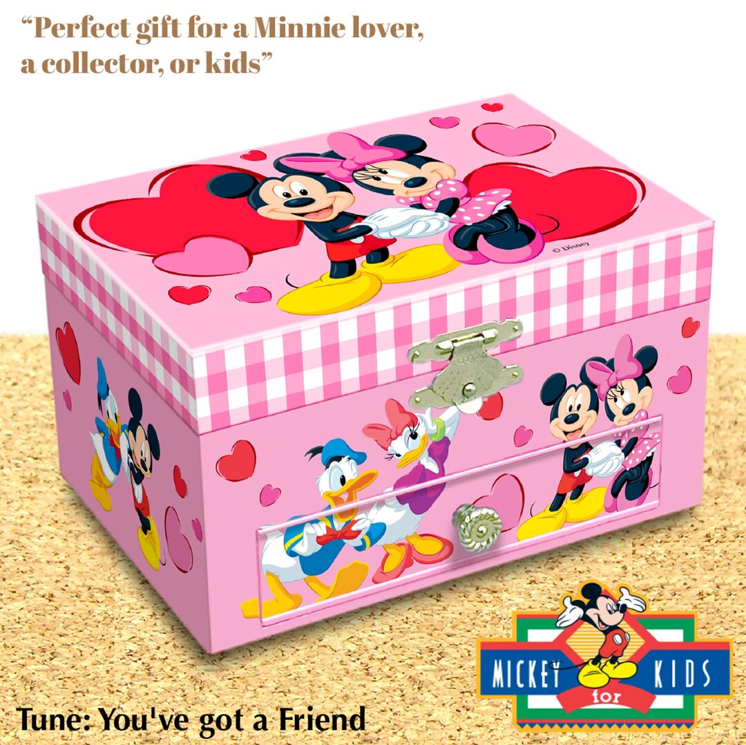 Minnie Mouse Music Box, Disney Minnie Music Box, Vintage Music Box ...