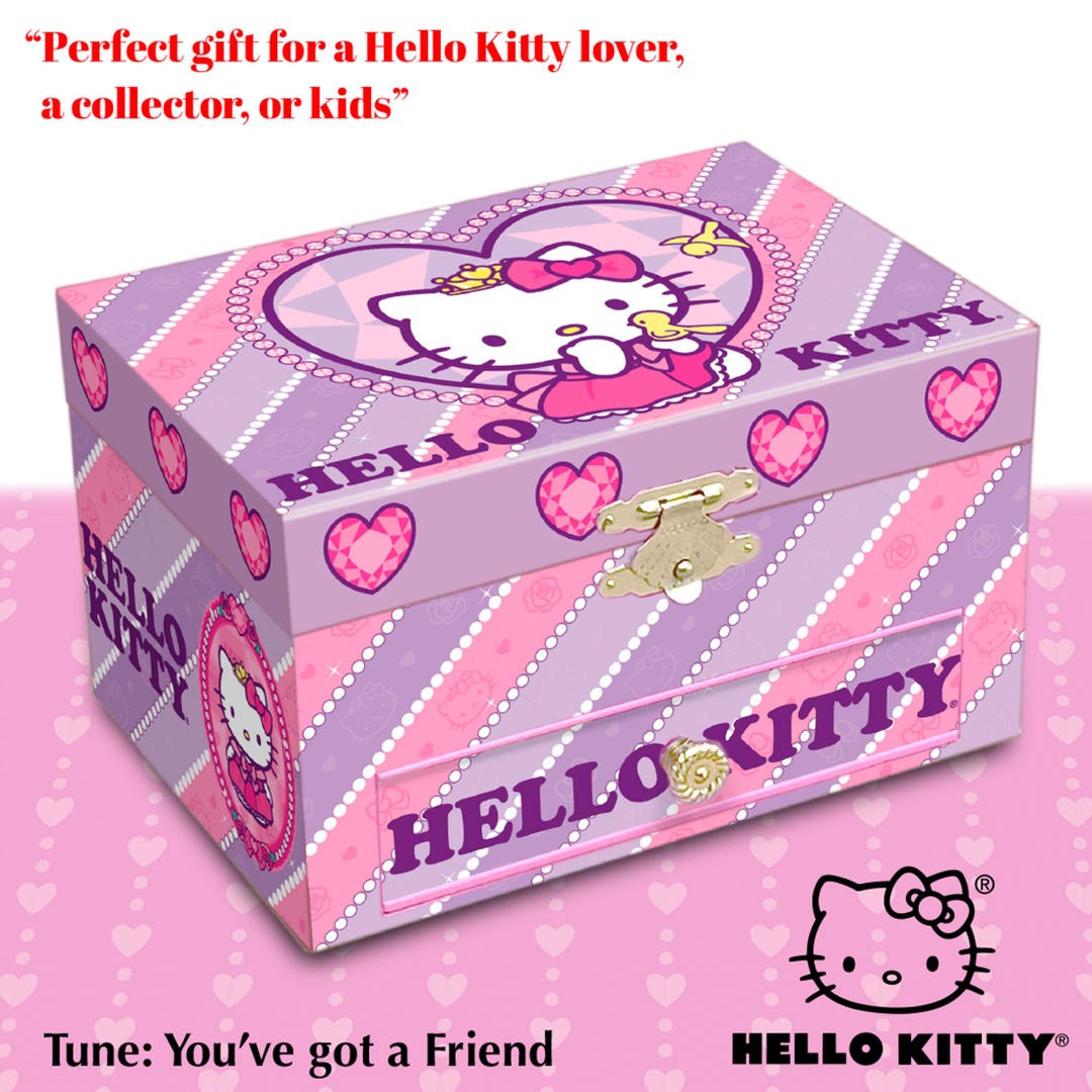Hello Kitty Music Box, Hello Kitty Music Jewelry Box, Vintage Music Box ...