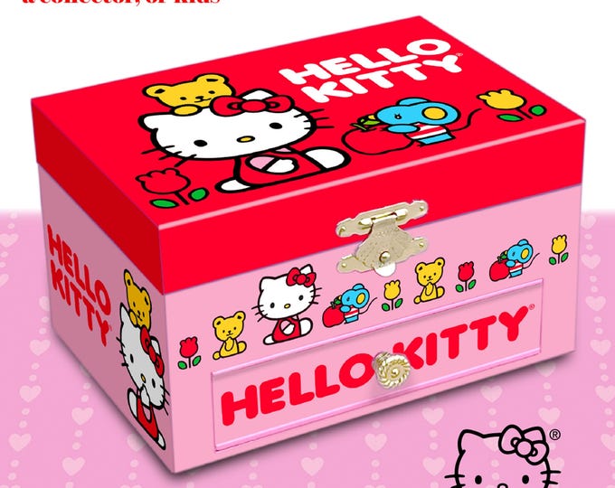 Hello Kitty Music Box, Hello Kitty Music Jewelry Box, Vintage Music Box ...