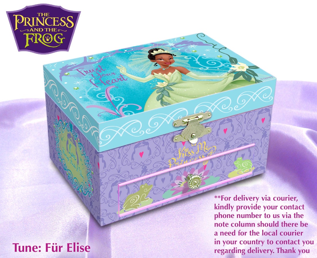 Princess and the Frog Music Box, Disney Princess Music Box, Vintage ...