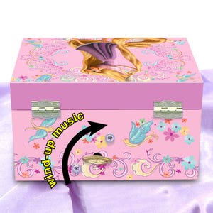Rapunzel Music Box, Disney Princess Music Box, Vintage Music Box, Music ...