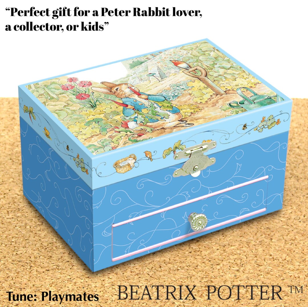 Peter Rabbit Music Box, Peter Rabbit Music Jewelry Box, Vintage Music ...