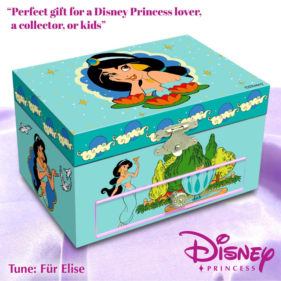 Aladdin Music Box, Disney Princess Music Box, Music Box, Vintage Music ...