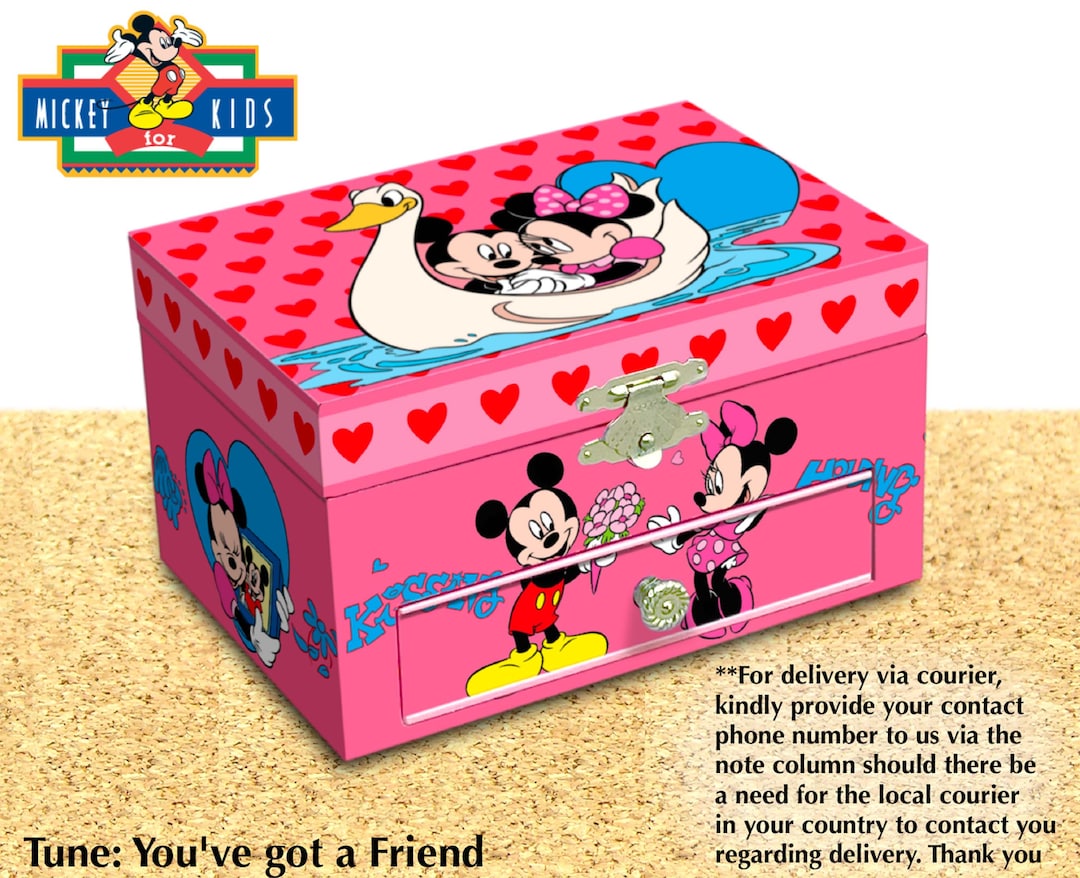 Minnie Mouse Music Box, Disney Minnie Music Box, Vintage Music Box ...