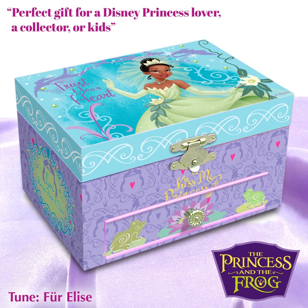 Princess and the Frog Music Box, Disney Princess Music Box, Vintage ...