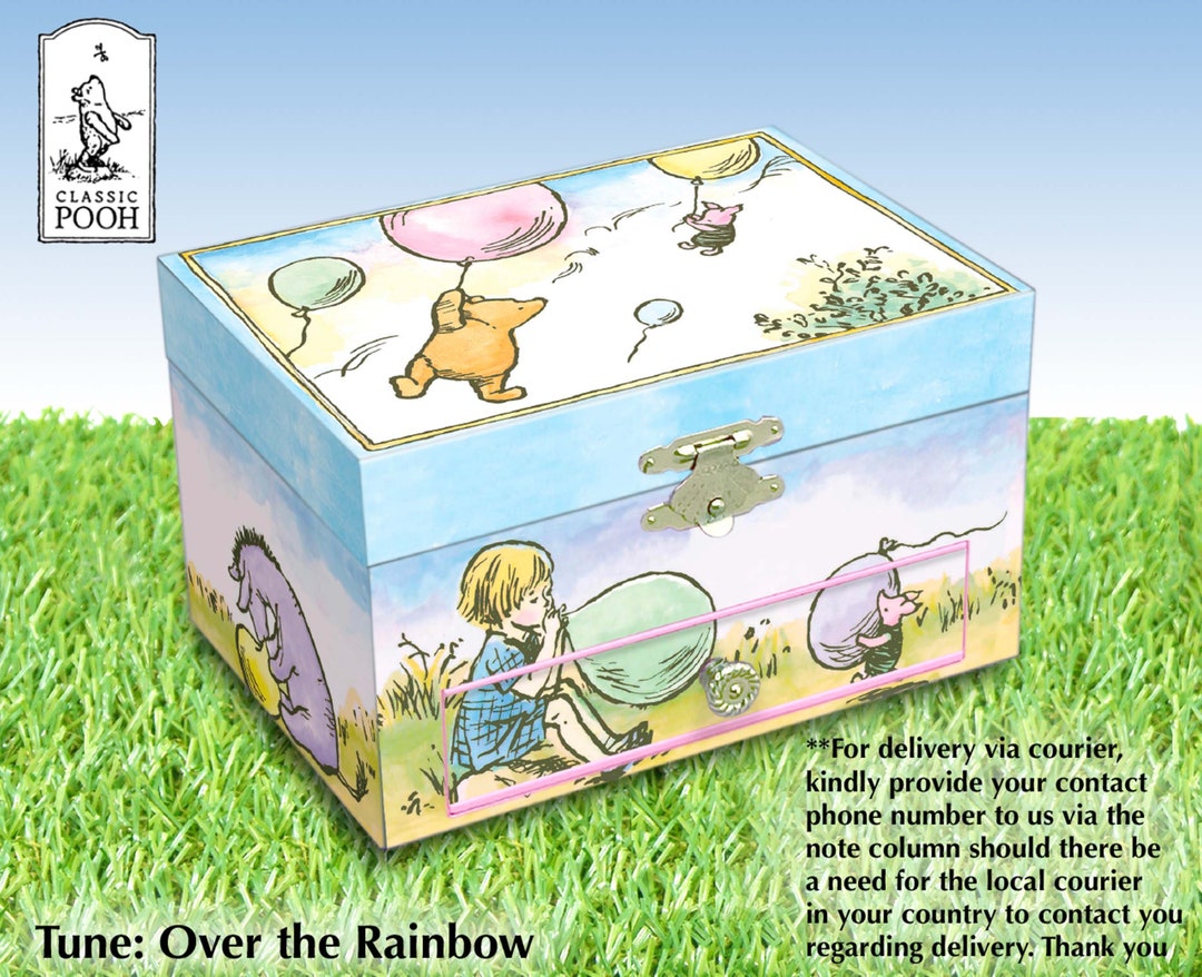 Classic Pooh Music Box, Classic Pooh Music Jewelry Box, Vintage Music ...