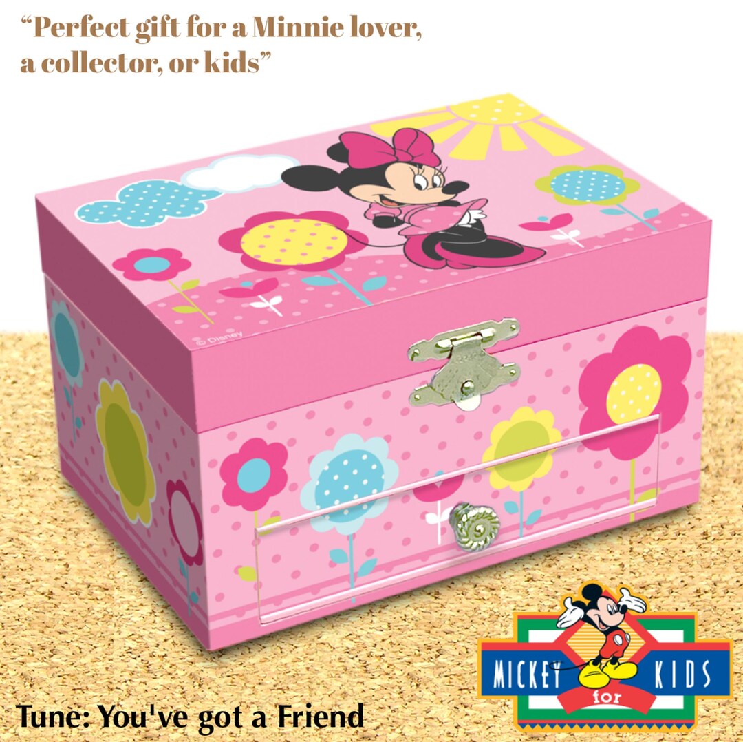 Minnie Mouse Music Box, Disney Minnie Music Box, Vintage Music Box ...