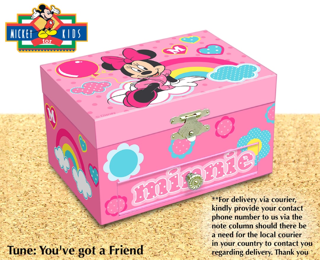 Minnie Mouse Music Box, Disney Minnie Music Box, Vintage Music Box ...