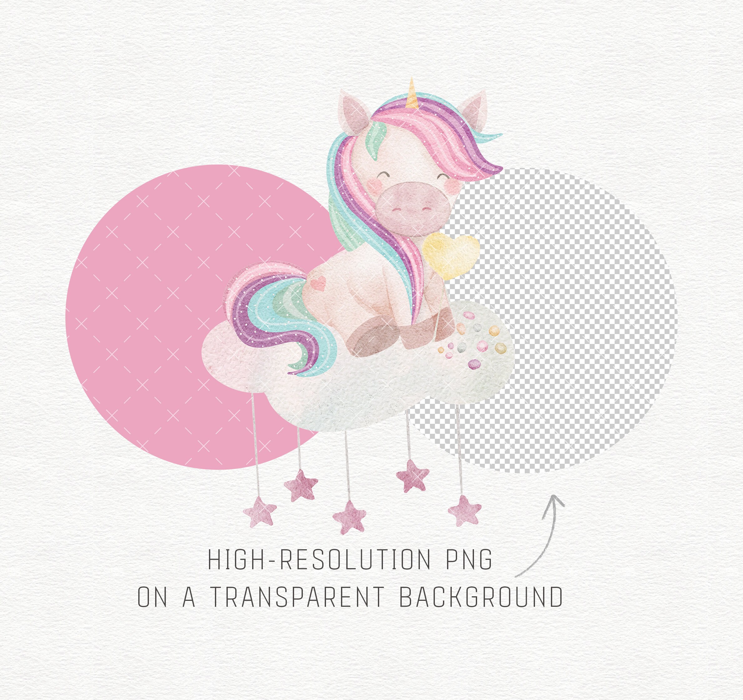 Watercolor Unicorn Clipart Bundle, Rainbow Graphics (PNG Files) - Etsy