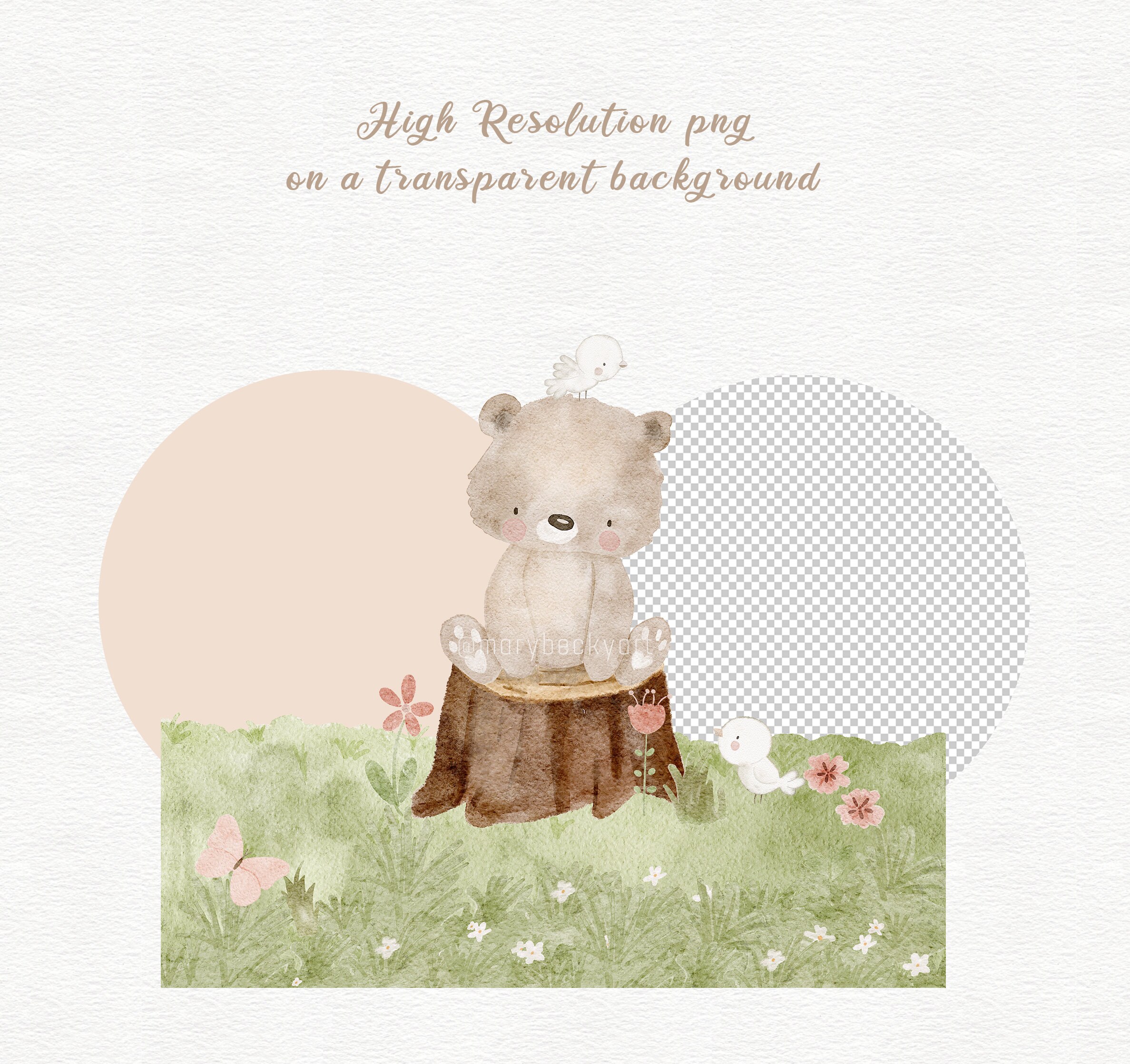 Watercolor Woodland Animal Bundle Clipart Set 100 Png Hand Painted ...