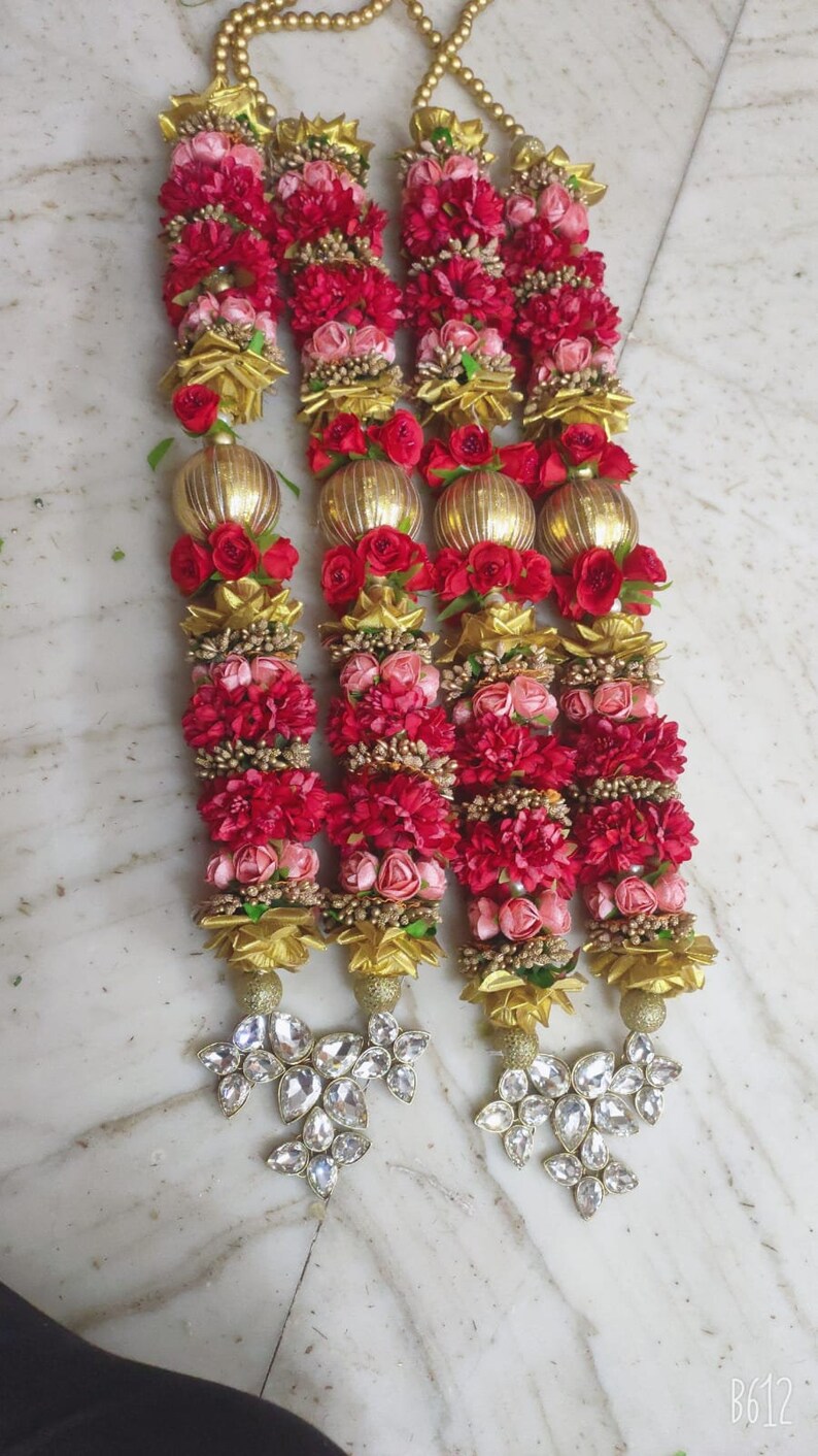 Golden & White Pearl Miljaimala Mala puja Mala Wedding - Etsy