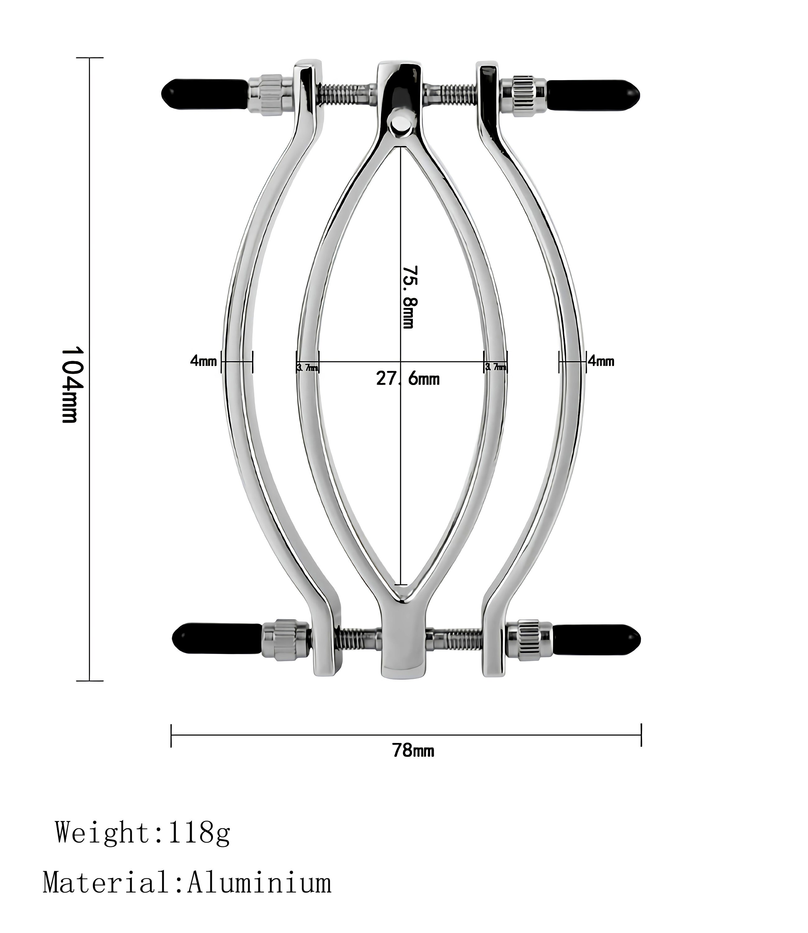 Adjustable Labia Clip With Leash Mature BDSM Fetish Clitoris Clamp ...
