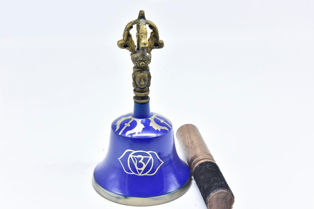 6.5 Inches Tall Tibetan Bell Third Eye Chakra Healing Himalayan Bell ...