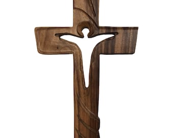 Wooden Christian Cross, Hand Carved Cross,wood Carving,hand Made ,wall ...