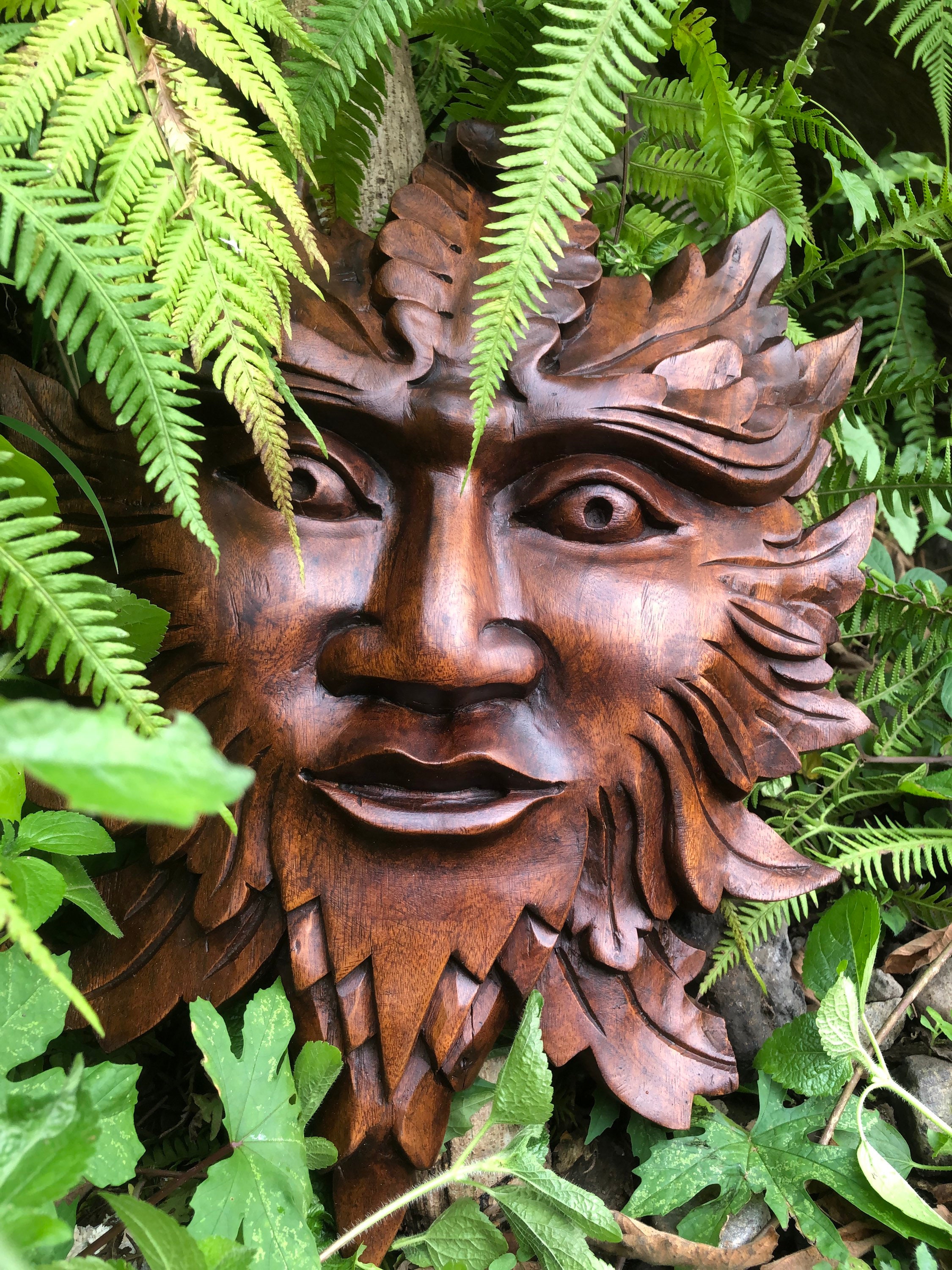 Green Man Mask leafmask Forest Lord Mask - Etsy