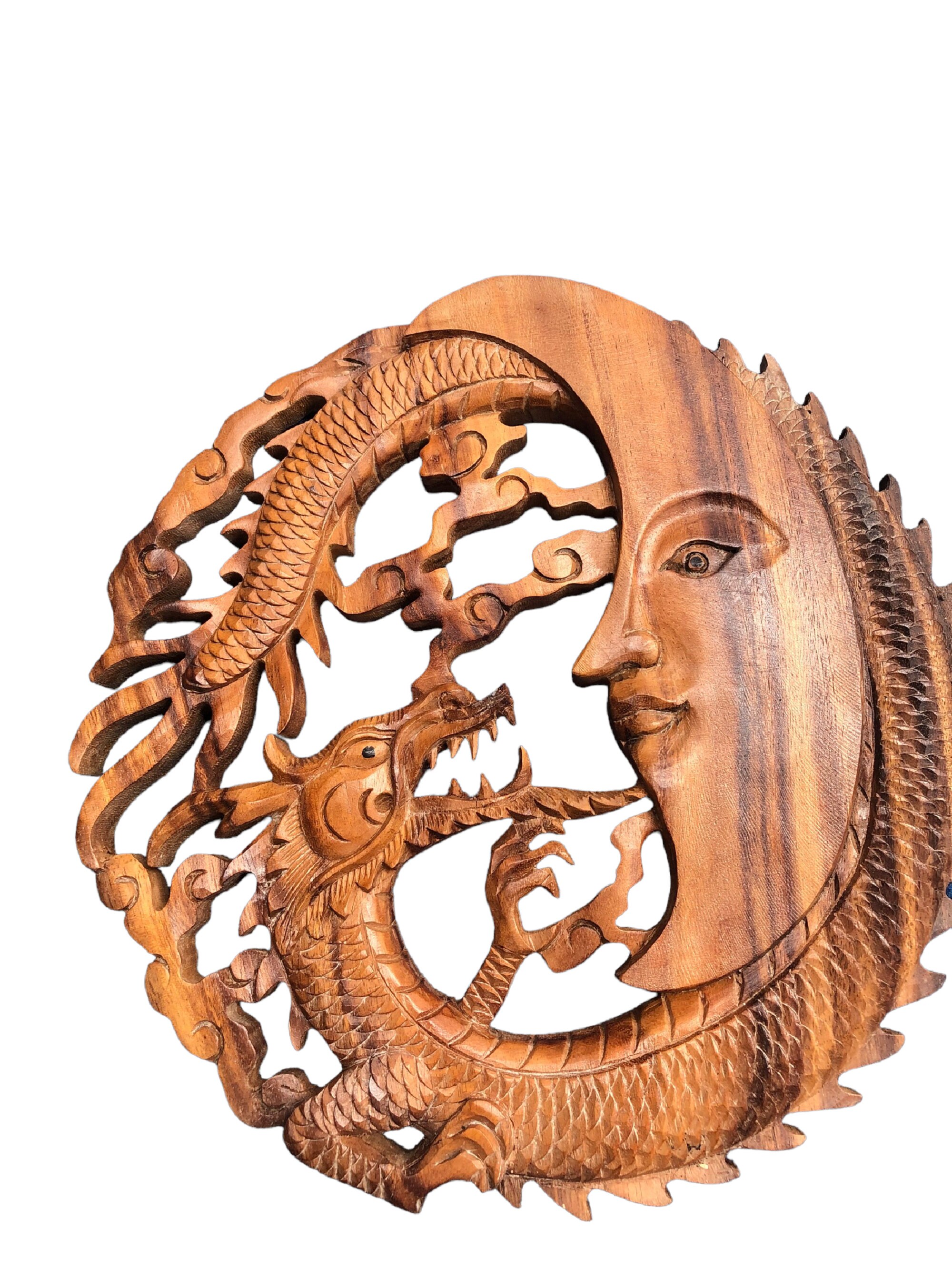 Dragon Wall Art, Wood Carving Statue , Dragon Wall Decorl, Wall Wood ...